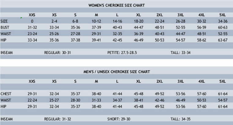 Cherokee Scrubs, Professionals | FREE Logo setup