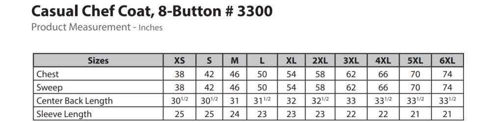Custom Chef Coat | 3300 Embroidered Jackets