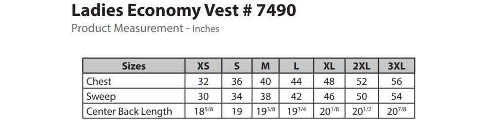 ED7490 Women's Uniform Vest