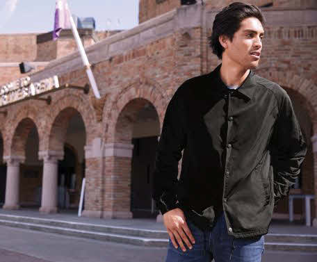 Custom Coach Jacket Embroidered at Stitch Logo