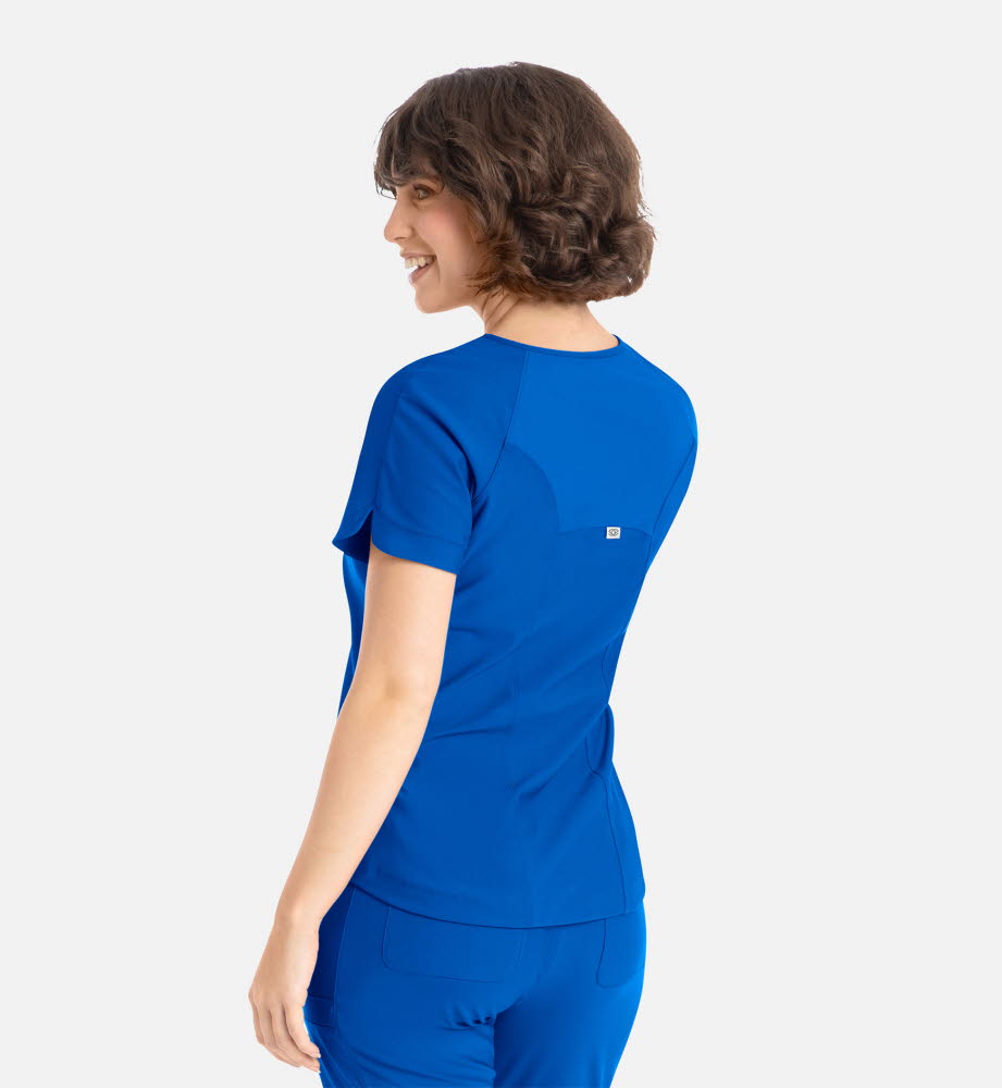 Women's Luna Tuckable Scrub Top at Stitch Logo
