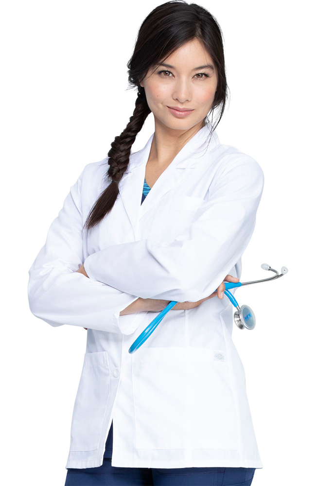 Dickies Short Lab Coat for Women at Stitch Logo #84401