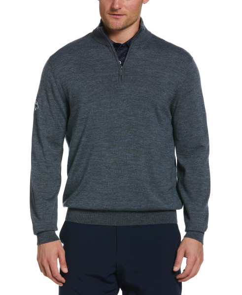 Callaway Men's Quarter Zip Merino Sweater at Stitch Logo