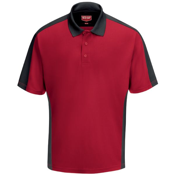 SK54 Red Kap Shirts | Men's Two Tone Work Polo Shirt
