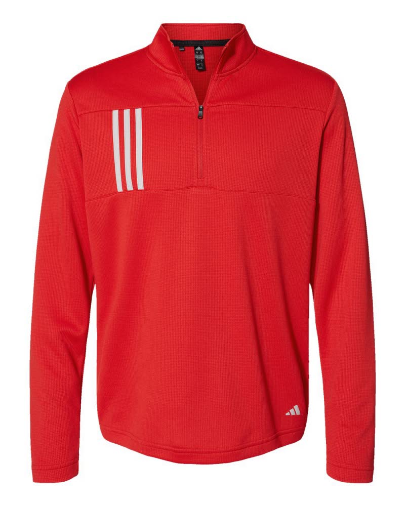 Men's Adidas 3-Stripes Knit Quarter Zip at Stitch Logo