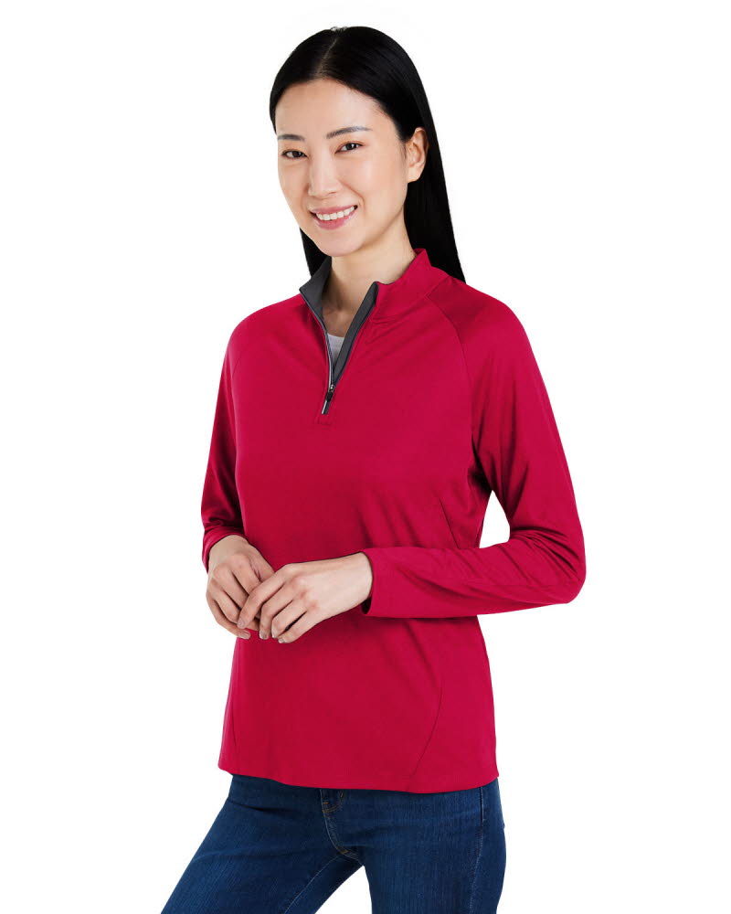 Ladies Origin Quarter Zip Embroidered at Stitch Logo
