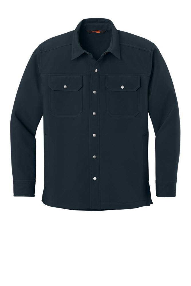 Men's Fleece Lined Soft Shell Shirt Work Jacket at Stitch Logo