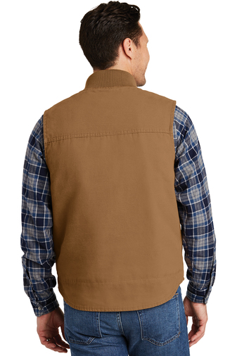 CSV40 Workwear Washed Duck Vest at Stitch Logo