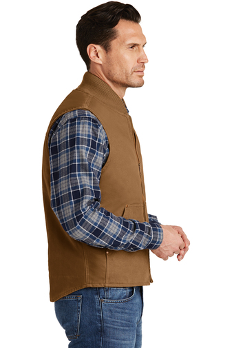 CSV40 Workwear Washed Duck Vest at Stitch Logo