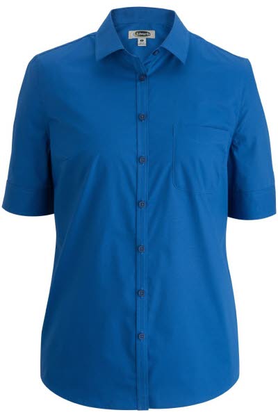ED5231 Women's Comfort Stretch Dress Shirt Short Sleeve