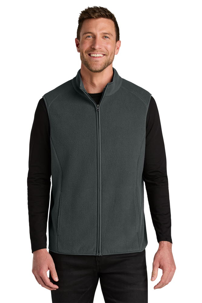 Men's Sustainable Fleece Vest at Stitch Logo