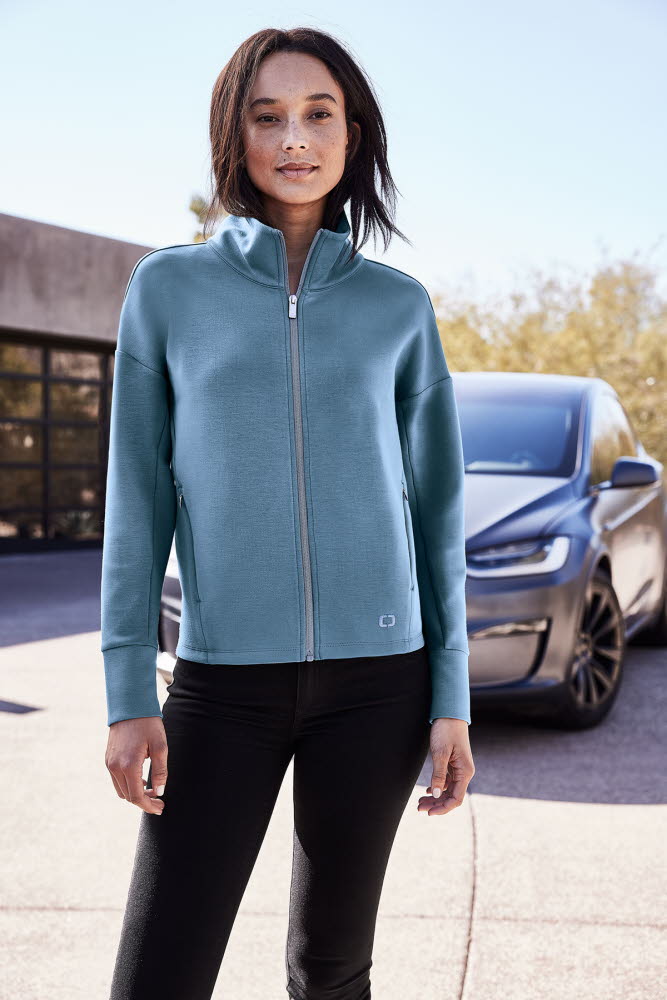 Women's Ogio Transend Full Zip Fleece Jacket at Stitch Logo