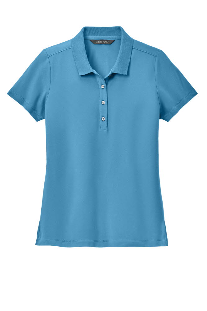 Women's Stretch Pique Navy Blue Polo Shirt MM1005