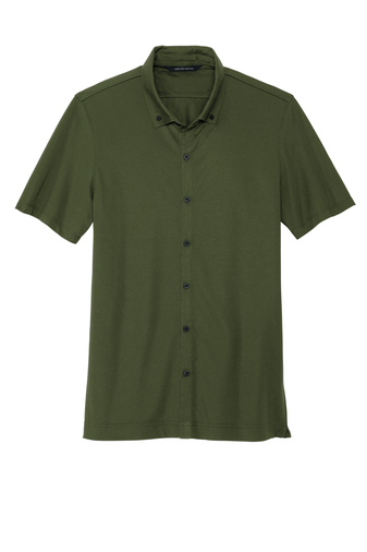 Men's Full Button Stretch Polo | Mercer+Mettle MM1006