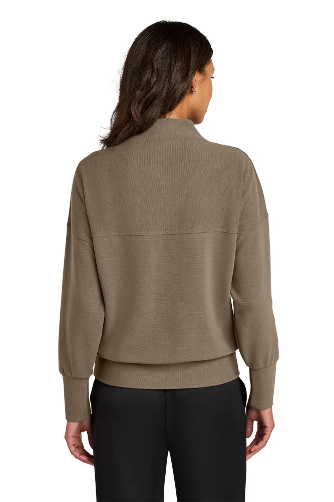 Women's Linear Textured Quarter Zip at Stitch Logo