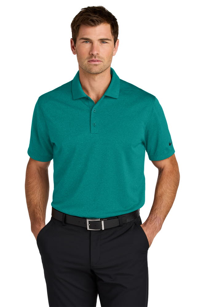 Men's Dri Fit Smooth Heather Polo at Stitch Logo