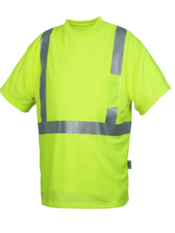 CLASS 2 Hi Vis Reflective Safety T-Shirt with Pocket
