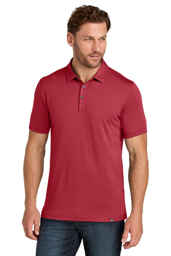 Travis Mathew Glenview Polo Embroidered at Stitch Logo