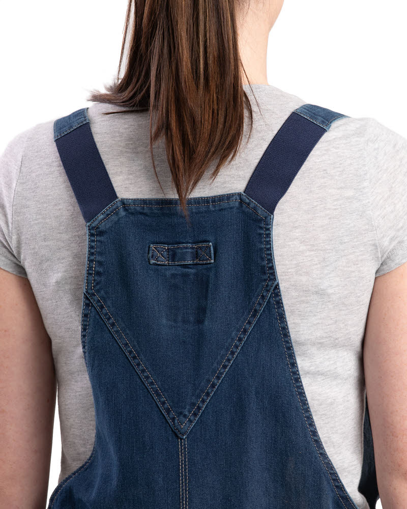 Women's Vintage Washed Stretch Denim Overall
