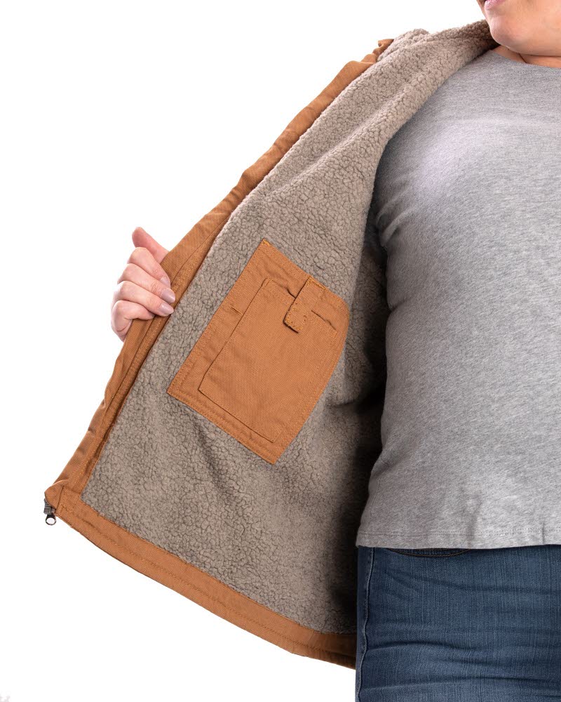 Women's Sherpa Lined Softstone Duck Vest