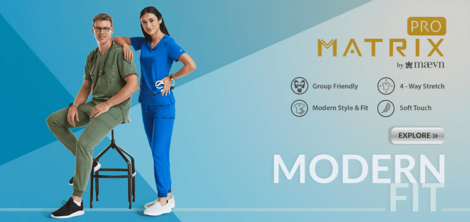Matrix Pro Scrubs for Men & Women | Stitch Logo