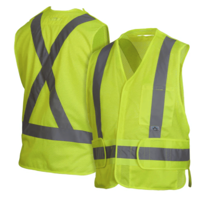 CLASS 2 Hi Vis Reflective Safety Vest at Stitch Logo