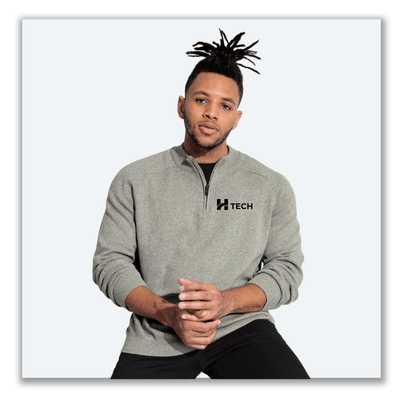 Custom Sweaters | Black Sweater Embroidered @ Stitch Logo