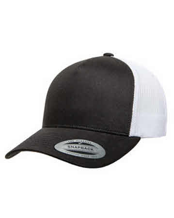 Yupoong 5-Panel Snapback Trucker at Stitch Logo