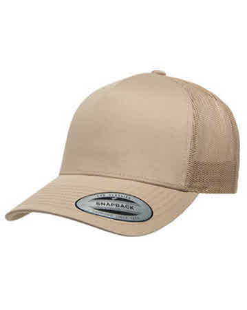 Yupoong 5-Panel Snapback Trucker at Stitch Logo