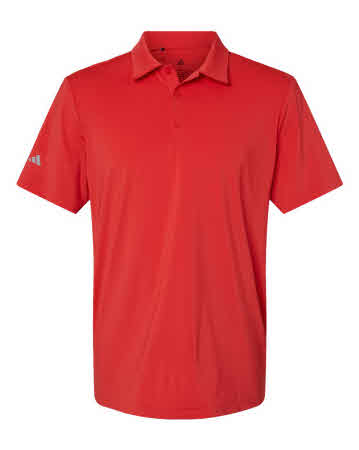 Men's Adidas Ultimate Solid Polo Shirts at Stitch Logo